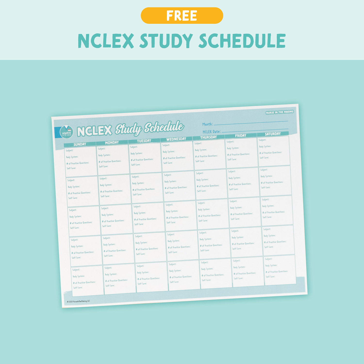 Free Study Guides – NurseInTheMaking